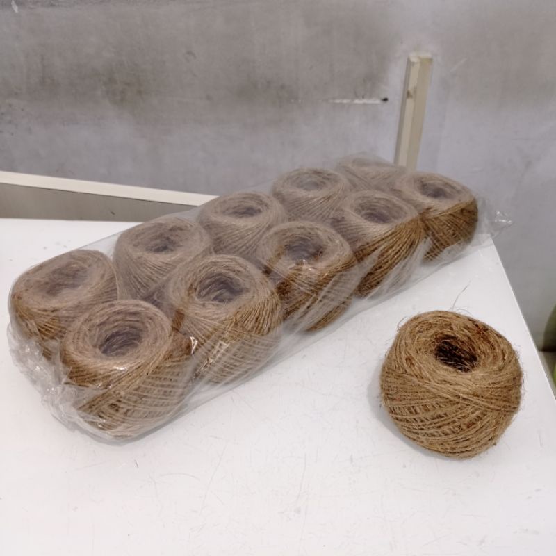 Jual TALI GONI / TALI RAMI / TALI KARUNG / JUTE ROPE 2 PLY PER ROL ...
