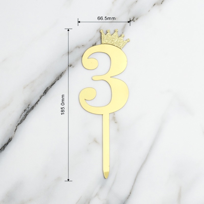 Jual TOPPER KUE ANGKA MAHKOTA TINGGI 15 CM / TOPPER ANGKA BESAR JUMBO ...