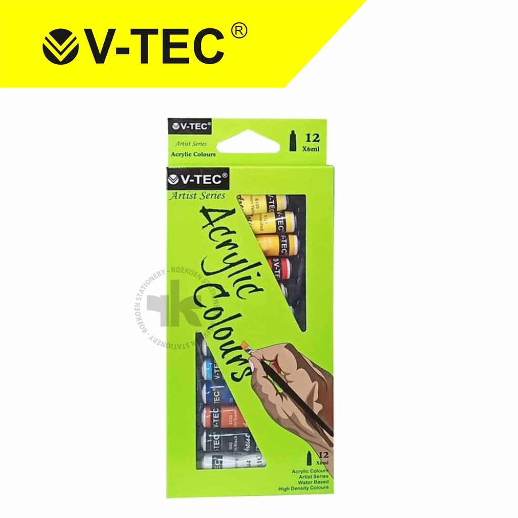 Jual V-Tec Cat Acrylic Set 6ml VT-612A (12 Warna) | Shopee Indonesia