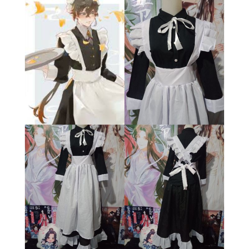 Jual MAID set panjang/Real foto/lengkap dg bando/ kostum cosplay ...