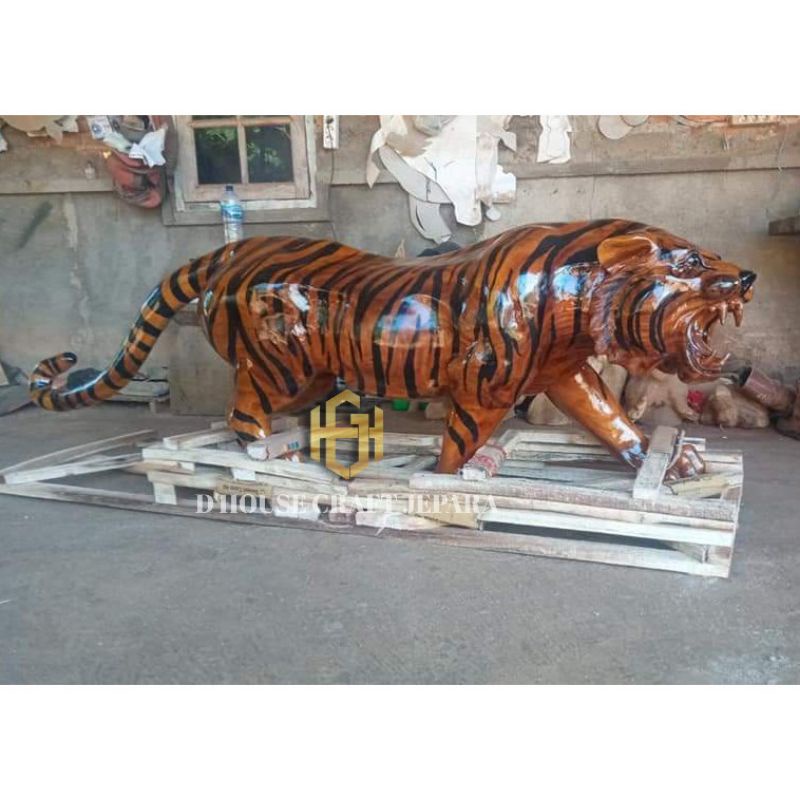 Jual Patung Macan Mengaung Kayu Trembesi Panjang 120cm | Shopee Indonesia