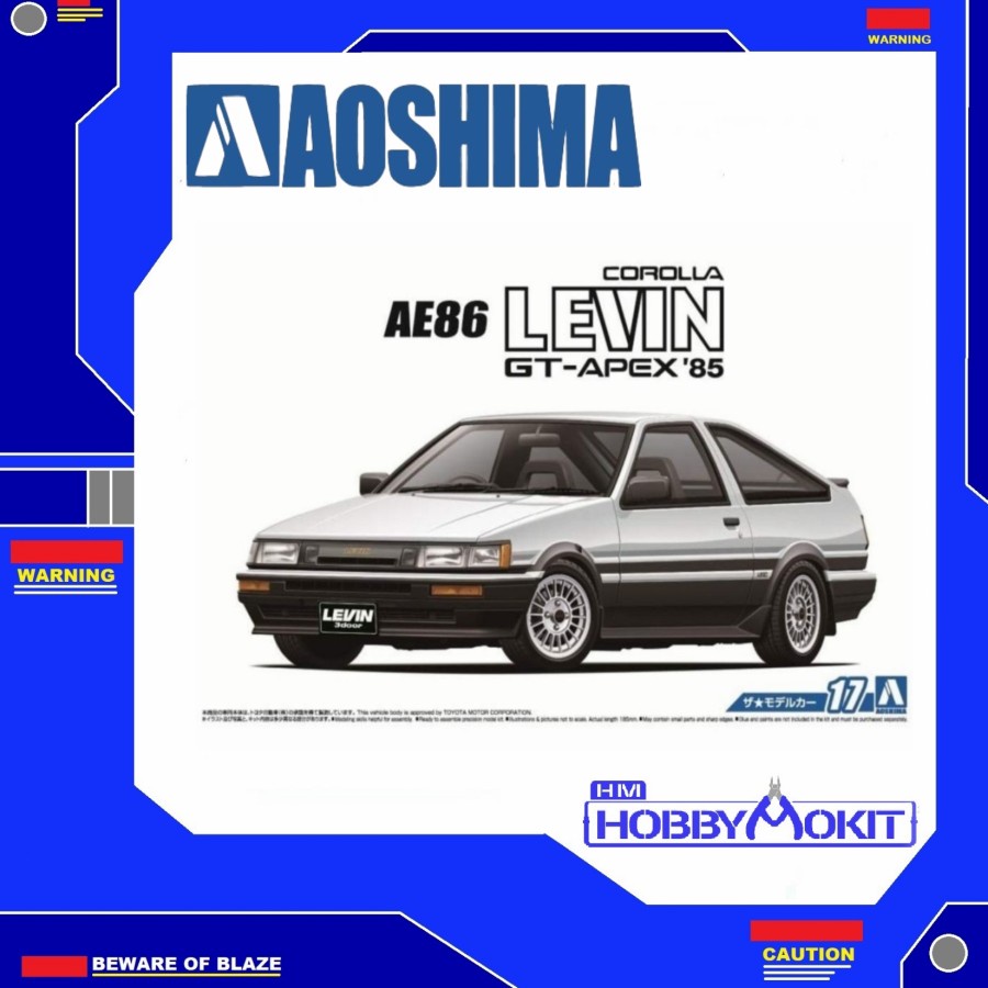 Jual AOSHIMA 1/24 TOYOTA AE86 COROLLA LEVIN GT-APEX '85 | Shopee Indonesia