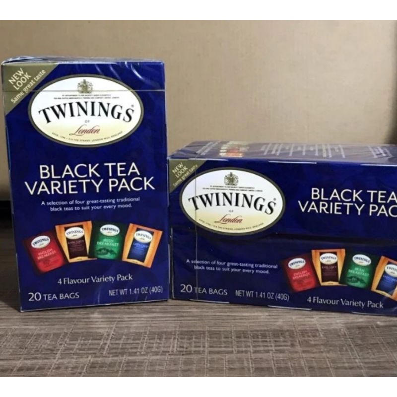 Jual Twinings Black Tea Variety Pack isi 20 Tea Bags 4 Flavour Variety ...