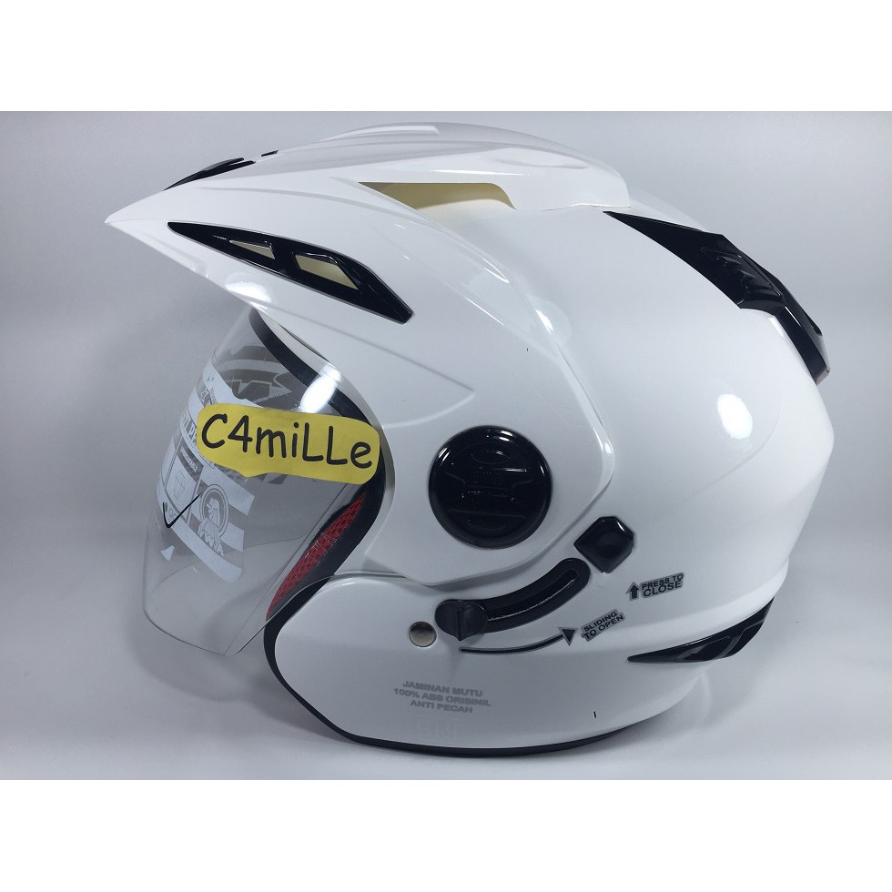 Jual Helm RN Double Visor WHITE Model Gm New Imprezza | Shopee Indonesia
