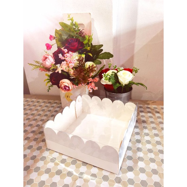 Jual BOX MIKA PUTIH - DUS BOLU - KOTAK BROWNIES - KARDUS 20x20x8 (ISI ...