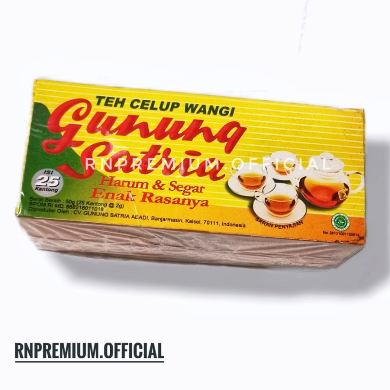 Jual Teh celup wangi cap Gunung Satria khas Kalimantan/teh harum/teh ...