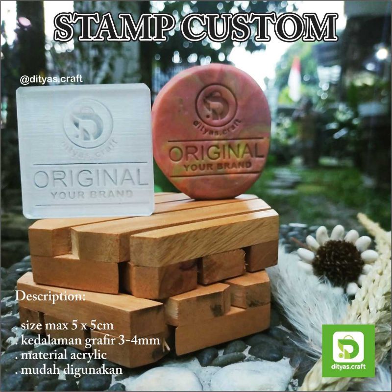 Jual soap stamp custom design / stempel sabun custom design | Shopee ...