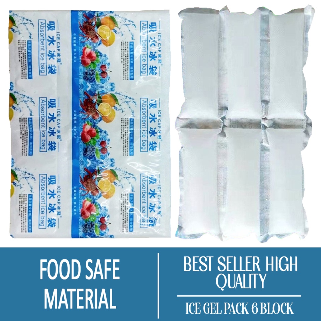 Jual Ice Gel Pack Thermafreeze Lembaran Pengganti Dry Ice Cooler Isi 6 ...