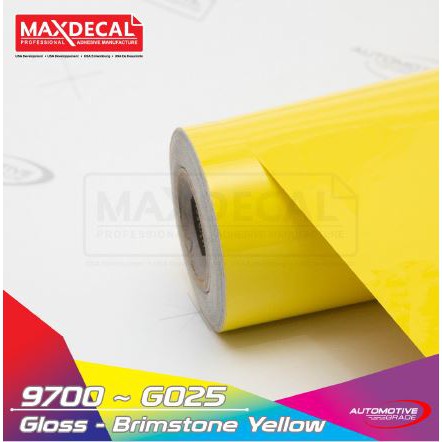 Jual Maxdecal 9700 G025 Glossy Brimstone Yellow, Color Vinyl Series ...