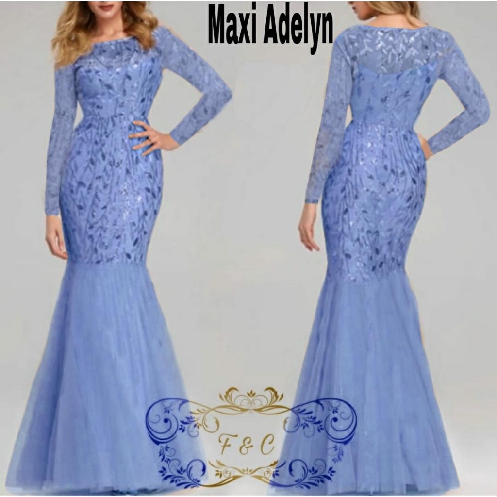 Jual Maxy duyung mutiara/ Mermaid dress / Adelyn / longdress pesta ...