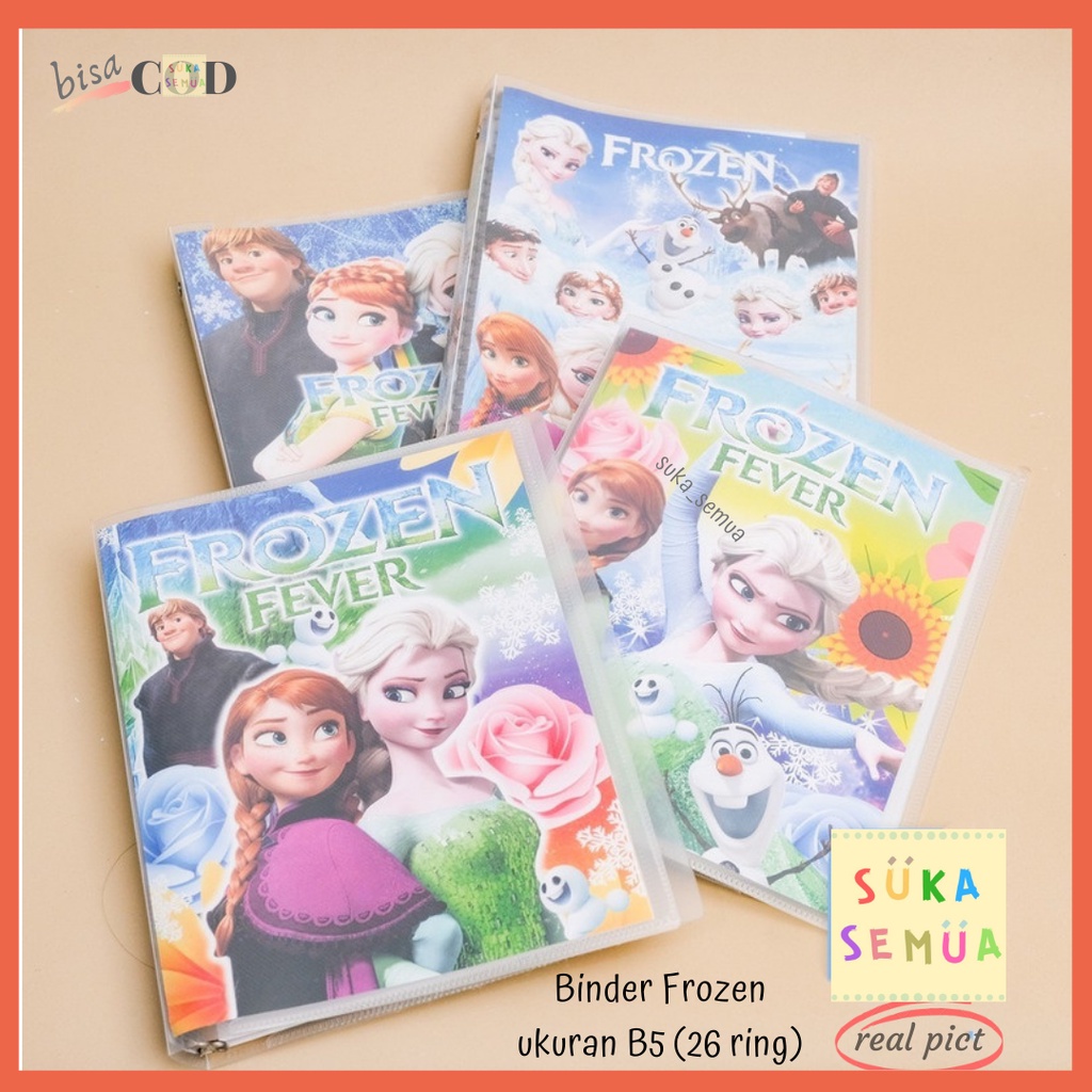 Jual Binder Frozen ukuran B5 - 26 ring // Buku Catatan Note Book ...