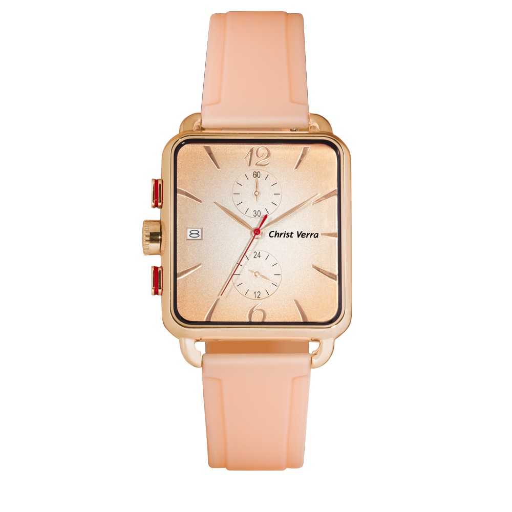 Jual Christ Verra Women's Watches CV 10749L-35 PEACH | Shopee Indonesia