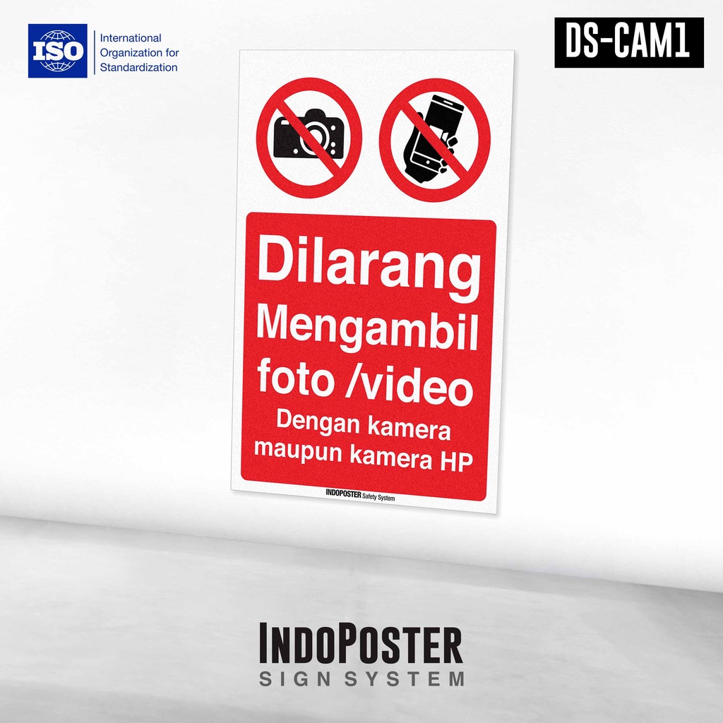 Jual Stiker Safety Sign Rambu K3 ISO Dilarang Mengambil Foto Dan Video ...