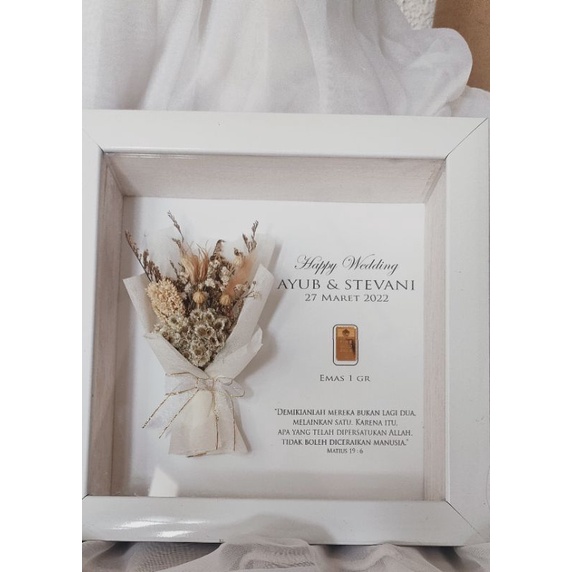 Jual Scrap frame pigora 3D 20x30, best seller dried flower in frame 3D ...