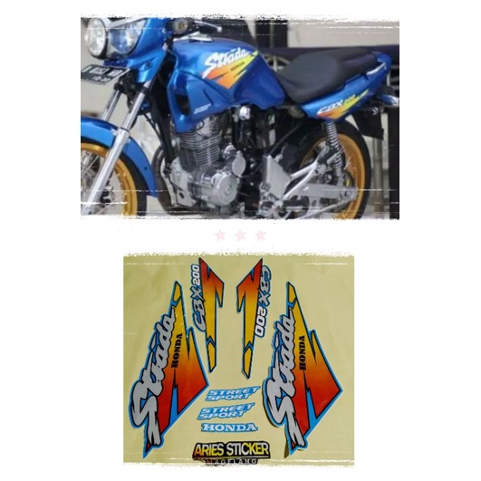 Jual sticker striping stiker Honda Strada Honda cbx 200 biru | Shopee ...