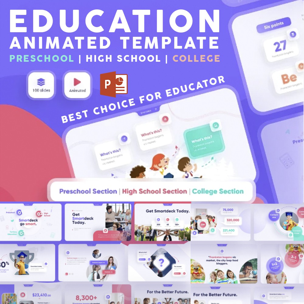Jual NS Education Powerpoint Presentation Template Fully Animated ...