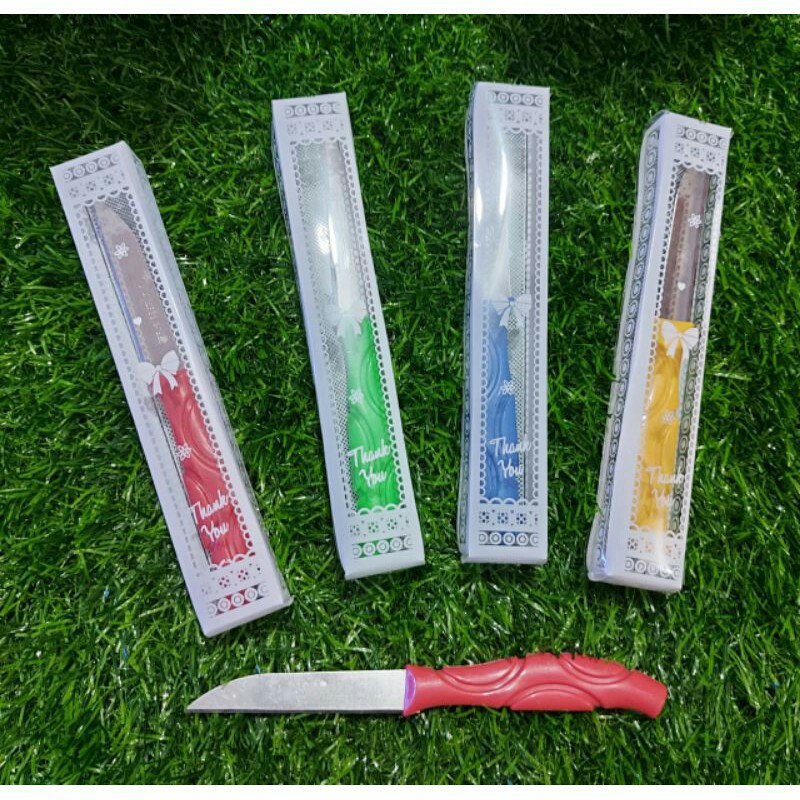 Jual Souvenir pernikahan 50 pcs Pisau buah kemas mika motif tajam bisah ...