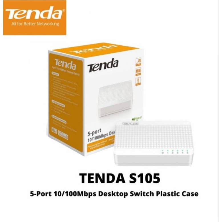 Jual Tenda S105 Switch Hub 5 Port Ethernet Switch | Shopee Indonesia