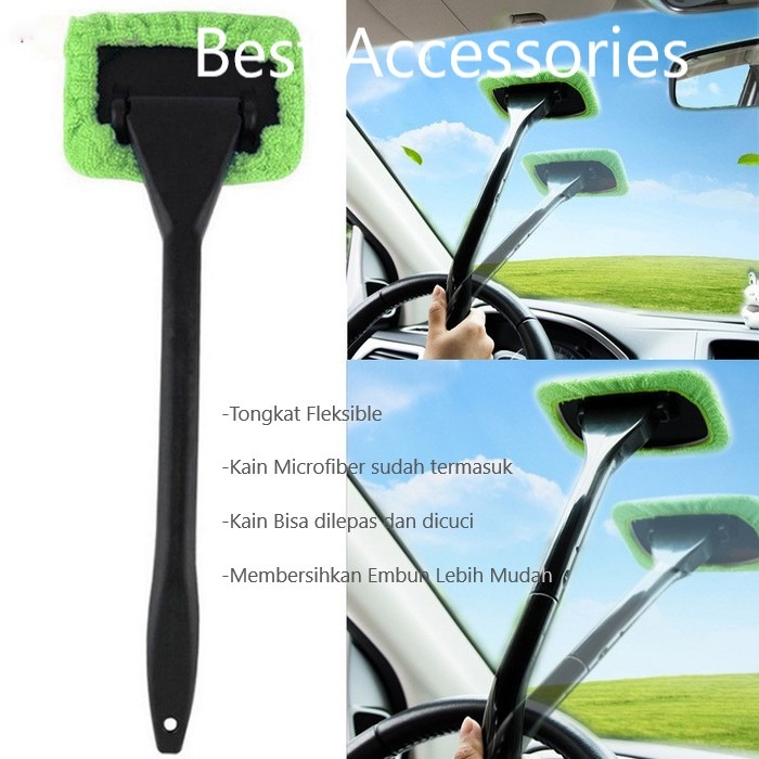 Jual Sikat Kaca Lap Microfiber Pembersih Jendela Luar Dalam Mobil O616 ...
