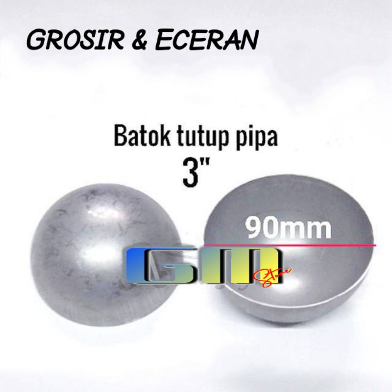 Jual 5 pcs Batok 3 in Tutup Pipa 3 inch | Besi Batok 3 | Shopee Indonesia