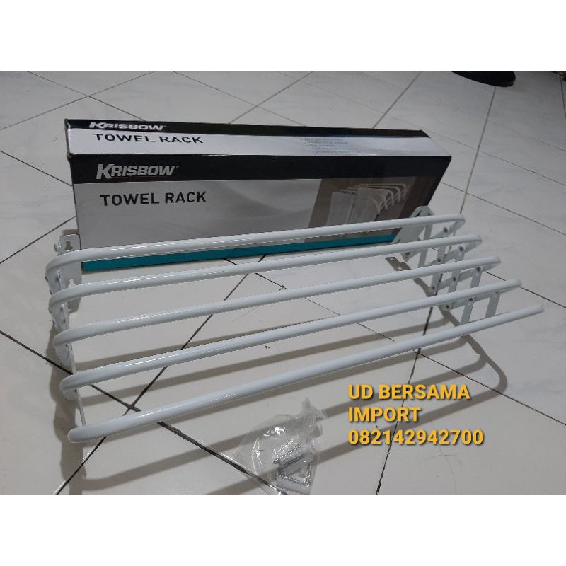 Jual krisbow rak jemuran rak handuk dinding gantungan handuk towel rack ...