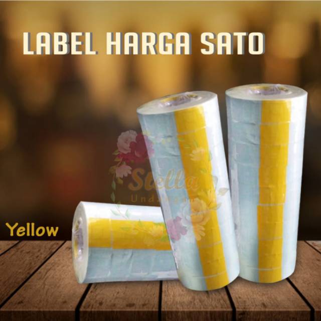 Jual Label harga/ Price Label Sato (Putih/Kuning) | Shopee Indonesia