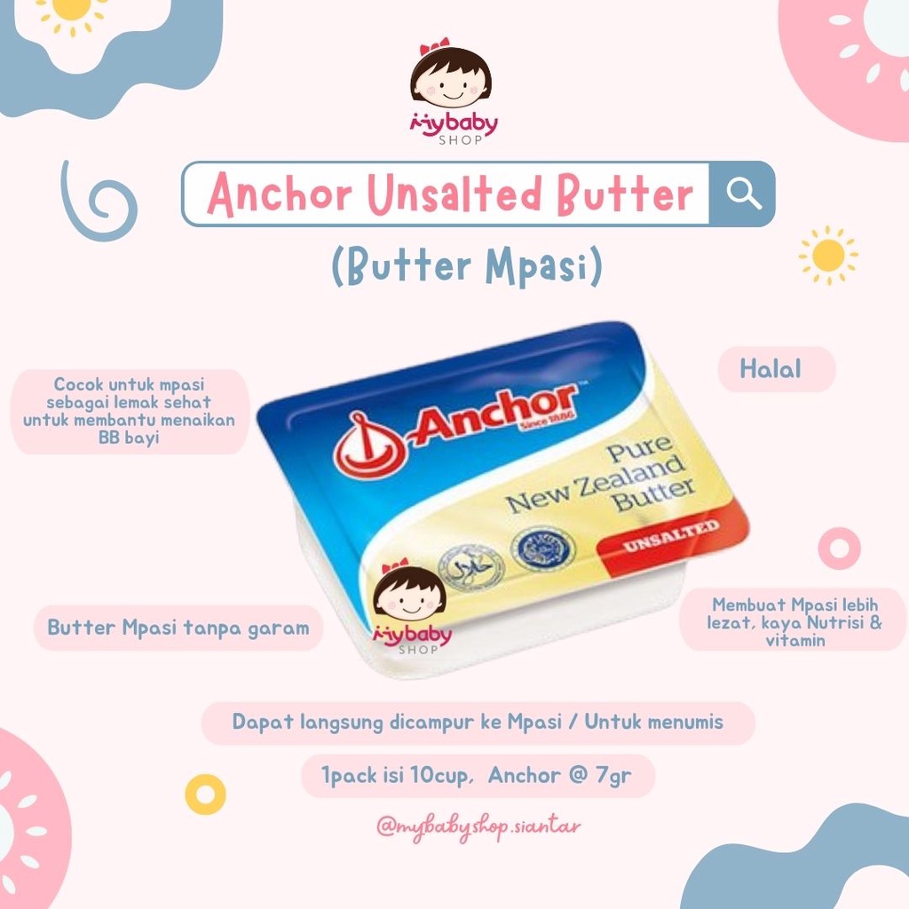 Jual Anchor Butter Unsalted (9 pcs) / Mentega MPASI / Butter mpasi ...