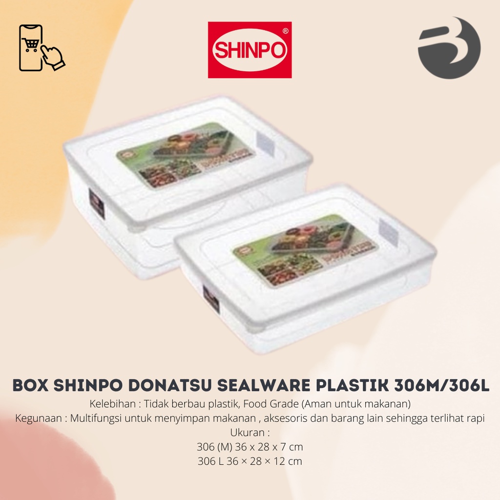 Jual Tempat Kotak Box Kue Donat Shinpo Donatsu Makanan Sealware Plastik ...