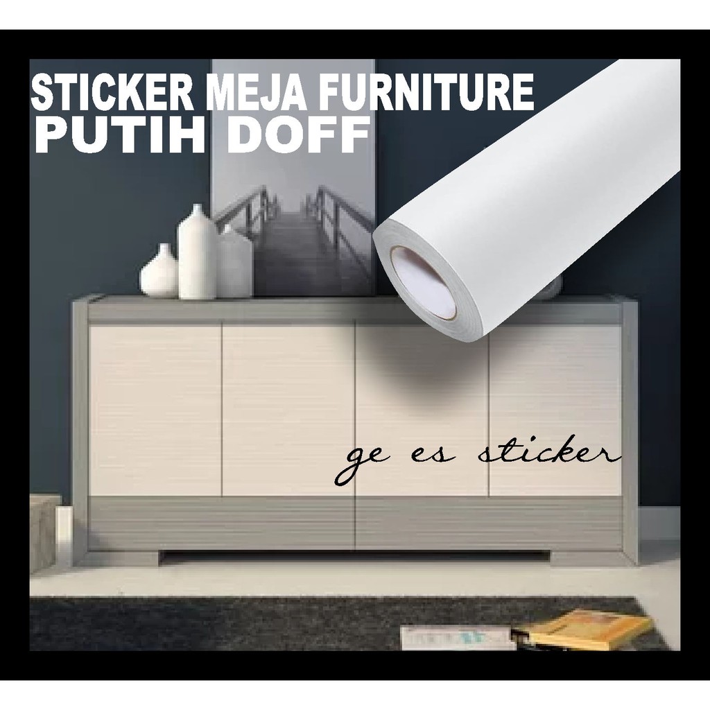 Jual Stiker Furniture Meja Lemari Kithcenset Putih Doff | Shopee Indonesia