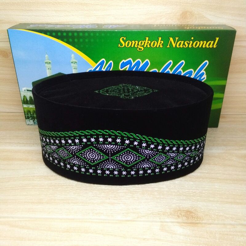 Jual Peci Songkok Batik Hijau | Songkok Motif Warna Hijau | Shopee ...