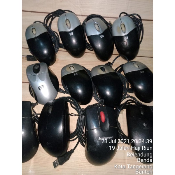 Jual Mouse USB branded merek HP.Logitec.Lenovo | Shopee Indonesia