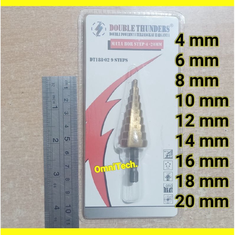 Jual Mata Bor Besi Metal PVC Pagoda Susun Multi Drill 4-12 4-20 4-32 mm ...