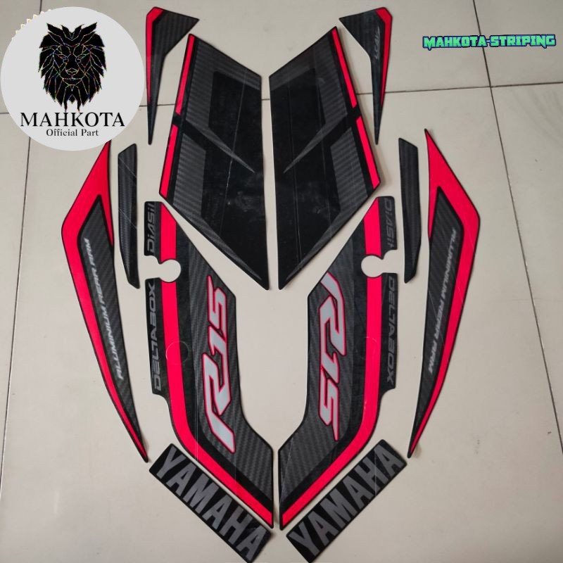 Jual Striping Stiker Polet Sepeda Motor List Yamaha R15 2015 hitam ...