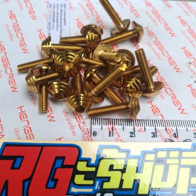 Jual baut probolt payung gold piramid/garis 5x20 drat 8 panjang 20mm/2cm heng thailand harga ...