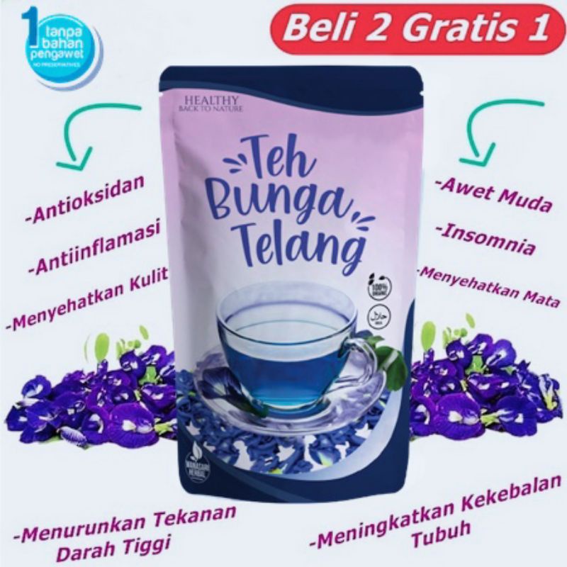 Jual Teh bunga Telang alami 100% original tanpa campuran bahan kimia ...
