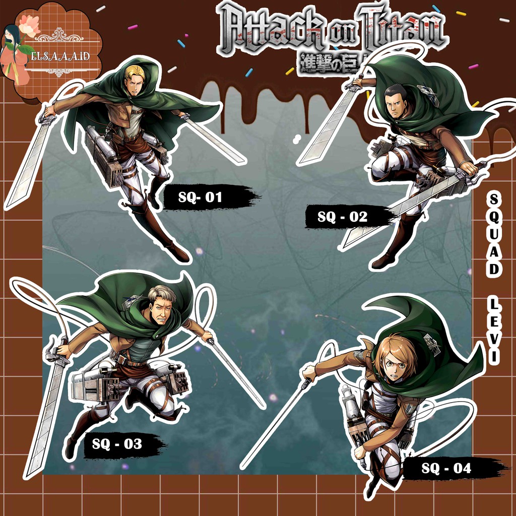 Jual Standee akrilik Attack on Titan / action figure Attack on titan ...