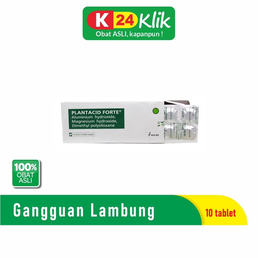Jual Plantacid Forte Tablet / Obat Maag (1 Strip isi 10 Tablet ...