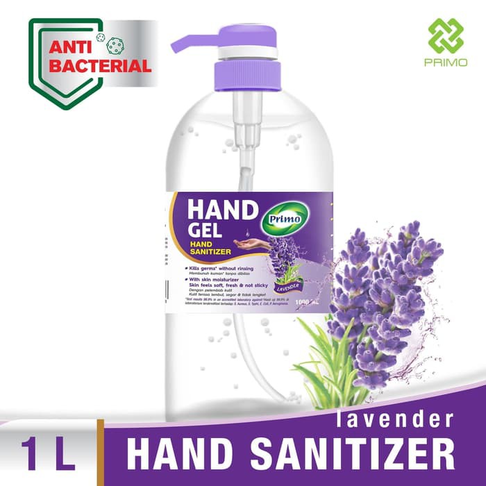 Jual PRIMO Hand Gel Hand Sanitizer Lavender - Botol Pump 1 Liter ...