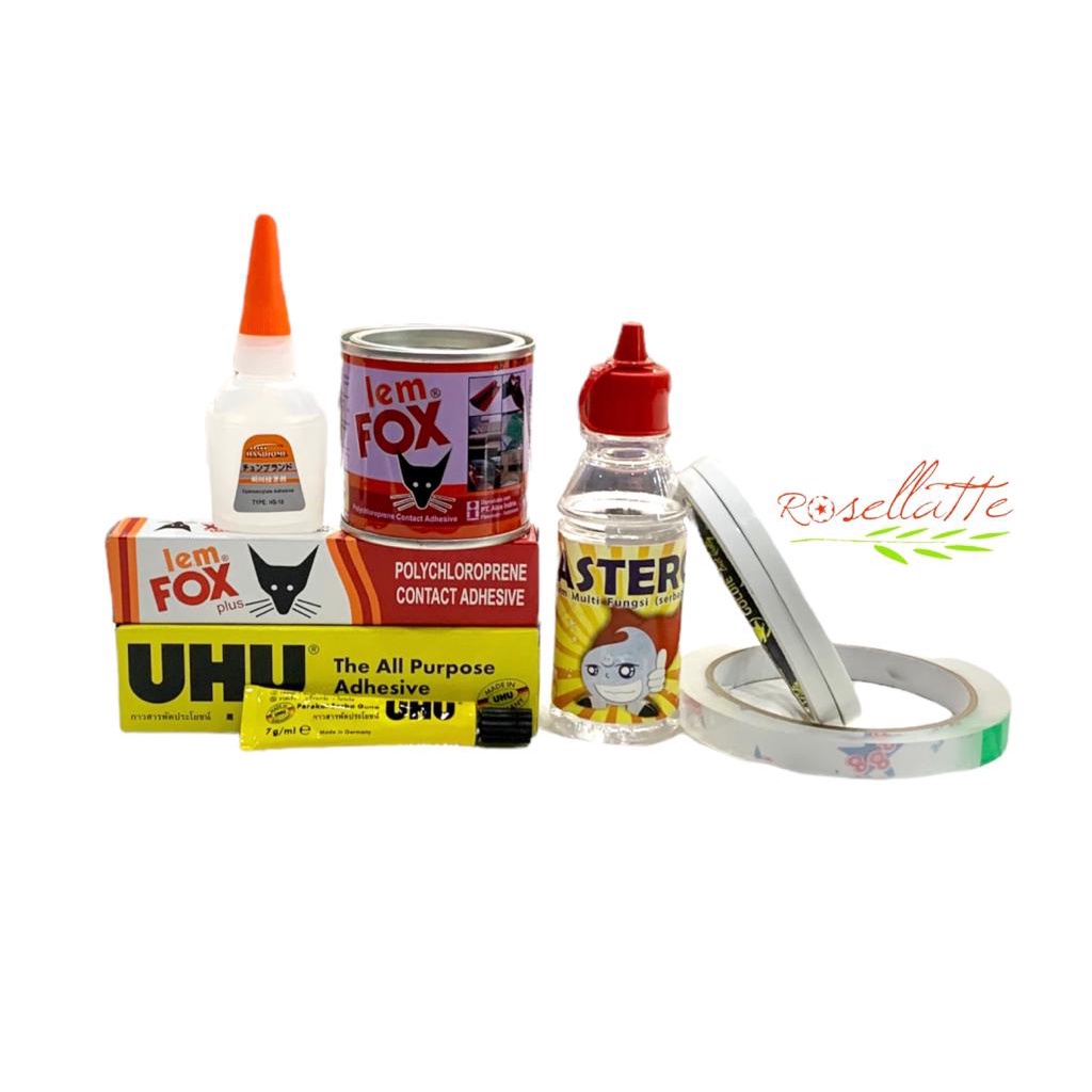 Jual Lem Serbaguna, Fox, Lem Korea, Uhu, Isolasi Double tap | Shopee ...