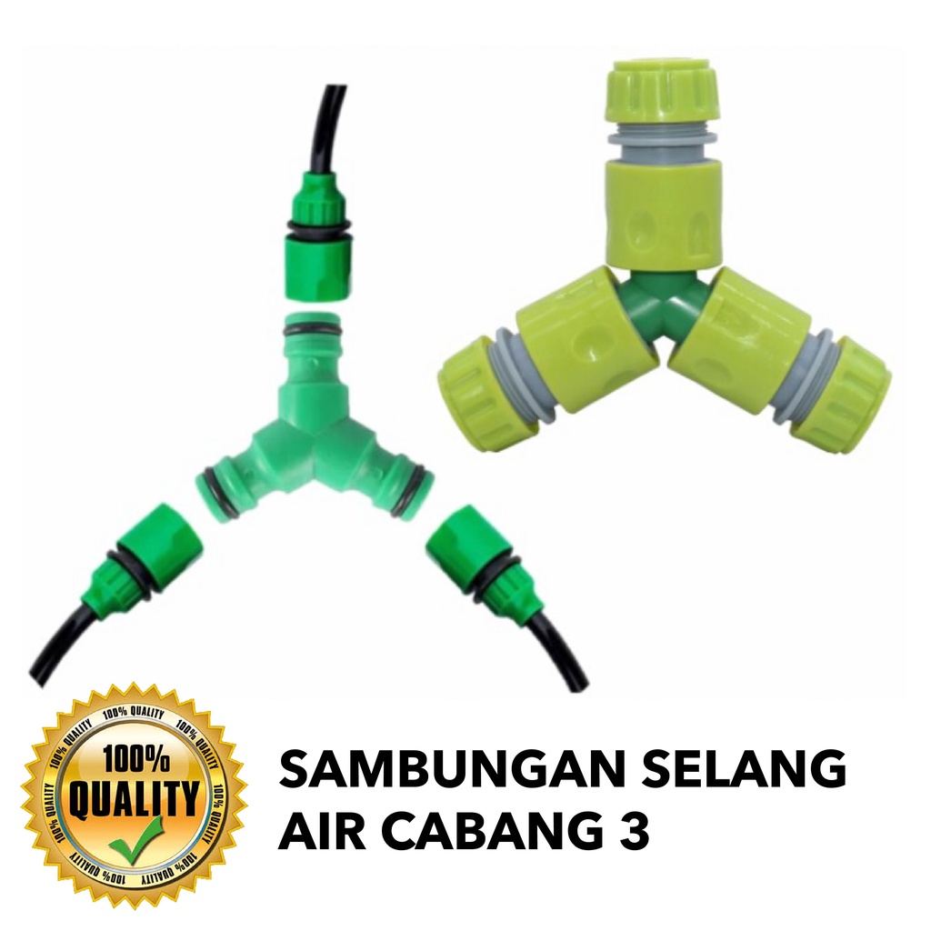 Jual SAMBUNGAN SELANG AIR CABANG 3 WAY TYPE Y QUICK RELEASE 16MM 5/8 ...