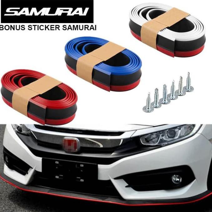 Jual lips bumper samurai merah putih biru lis pelindung bemper mobil ...