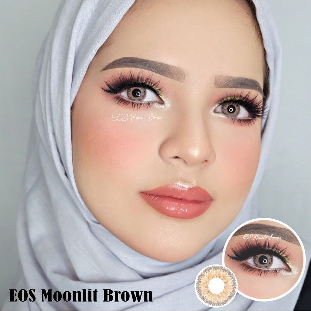 Jual Softlens EOS Moonlit Brown (Coklat) | Shopee Indonesia