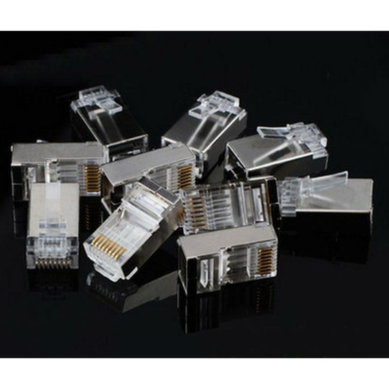 Jual Konektor RJ45 STP/UTP Metal Shielded CAT 5E eceran/pcs | Shopee ...