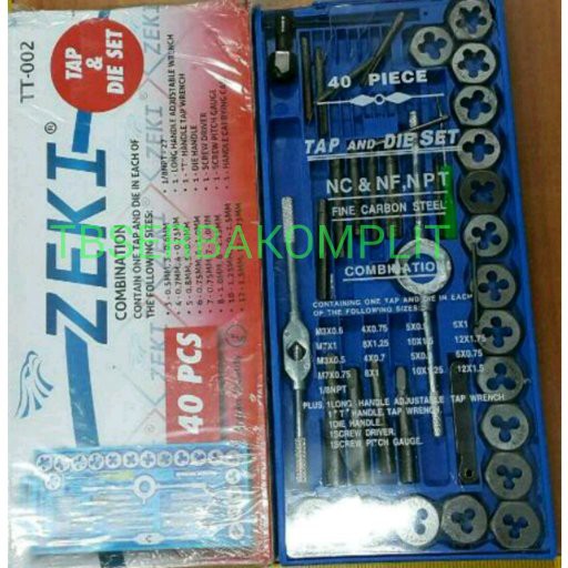 Jual Metric Tap and Die Set 40 pcs Zeki Japan Quality Alat Pembuat Buat Drat isi 40 pieces 40pcs ...