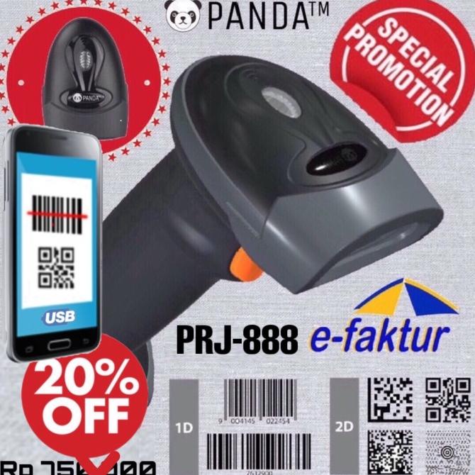 Jual BARCODE SCANNER E-FAKTUR 2D/1D PANDA PRJ-888 (QR CODE-EFAKTUR-AZTEC) | Shopee Indonesia