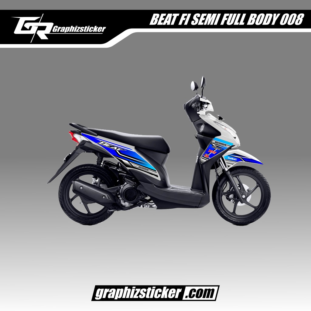 Jual DECAL BEAT FI SEMI FULL BODY BIRU PUTIH | Shopee Indonesia