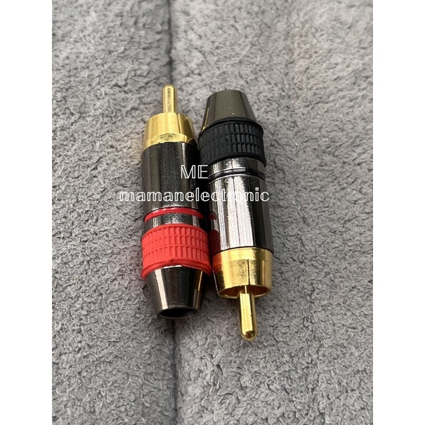 Jual Jack Jak Jek RCA Metal Hitam Merah Set | Shopee Indonesia