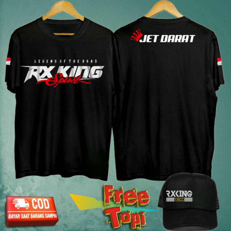 Jual Kaos Motor Rx-King Terbaru Lengan Pendek (Bonus Topi) | Shopee ...