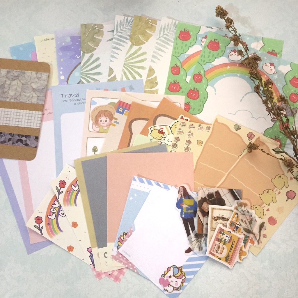 Jual 50pcs JOURNALING KIT/JOURNAL SET/JURNAL KIT/MEMO CUTE SET⭐HARAP ...
