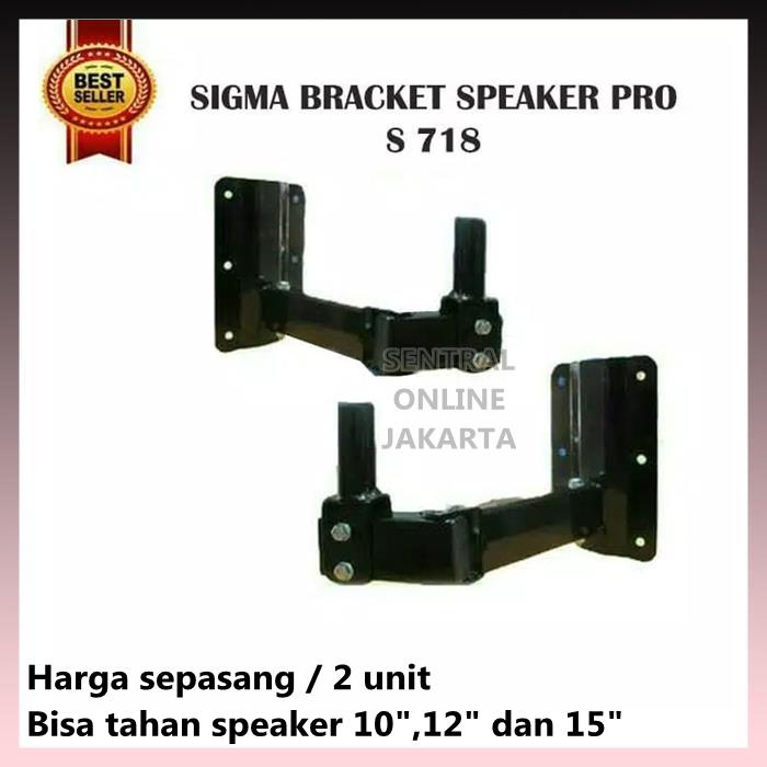 Jual SIGMA S 718 WALL BRACKET BREKET SPEAKER PENAHAN SPEAKER DINDING S718 | Shopee Indonesia